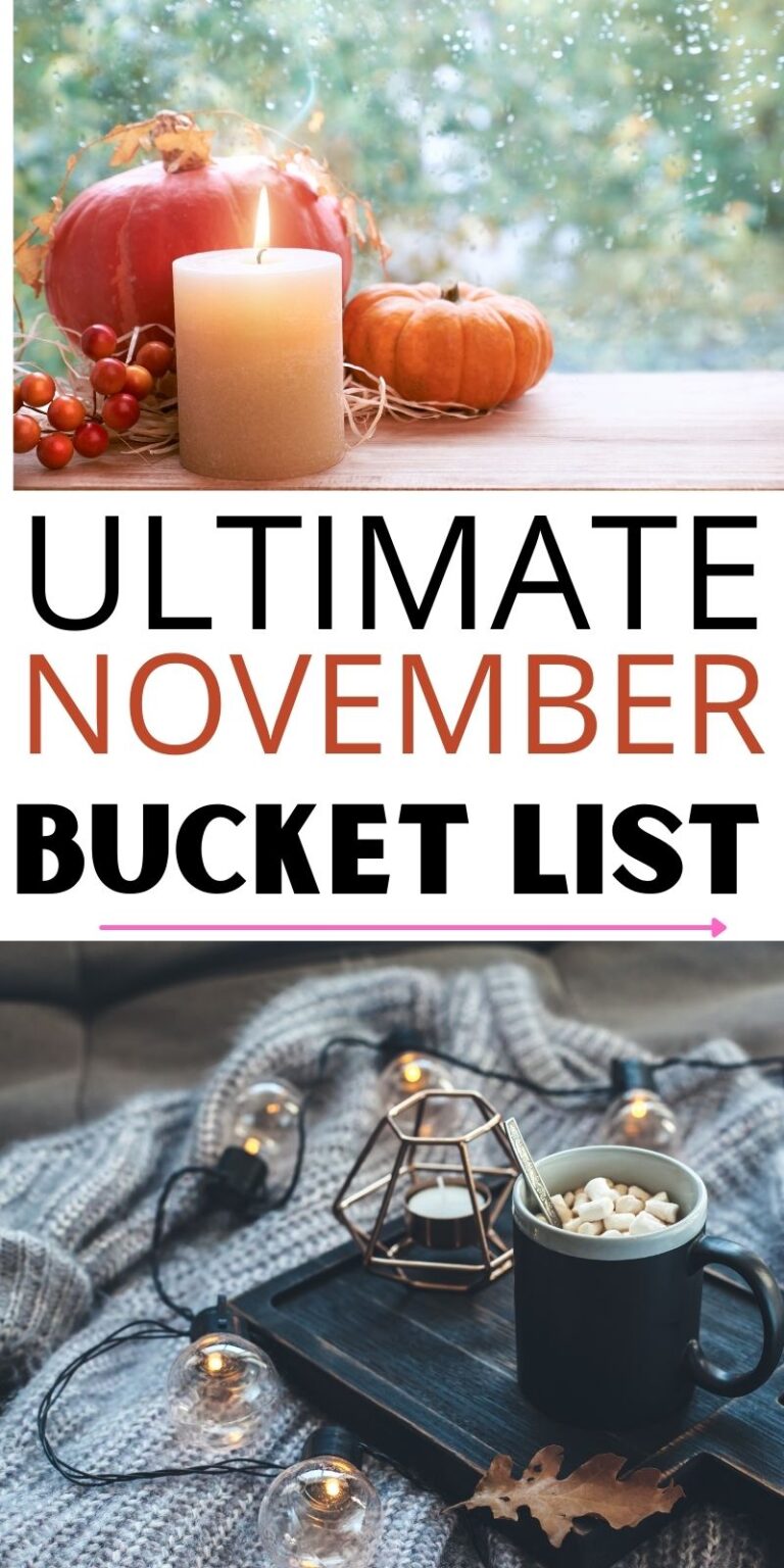Free Printable November Bucket List: 30 Fun Things To Do In November