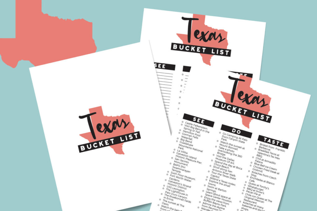 Texas Bucket List: Texas Must See Places + Free Printable Checklist
