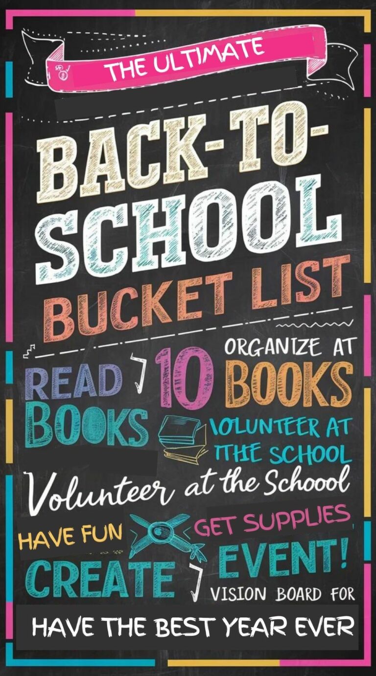 Back To School Bucket List: Things To Do Before The First Day Of School