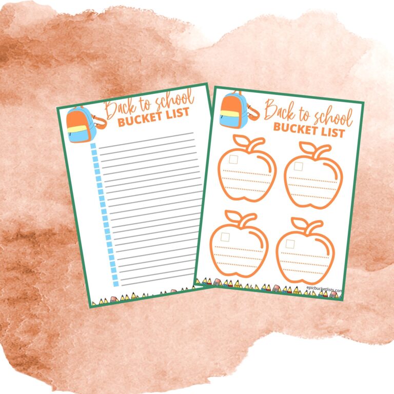Back To School Bucket List: Things To Do Before The First Day Of School