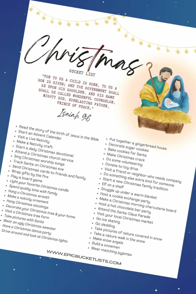 Advent Bucket List: 45 Christ-Centered Bucket List Ideas