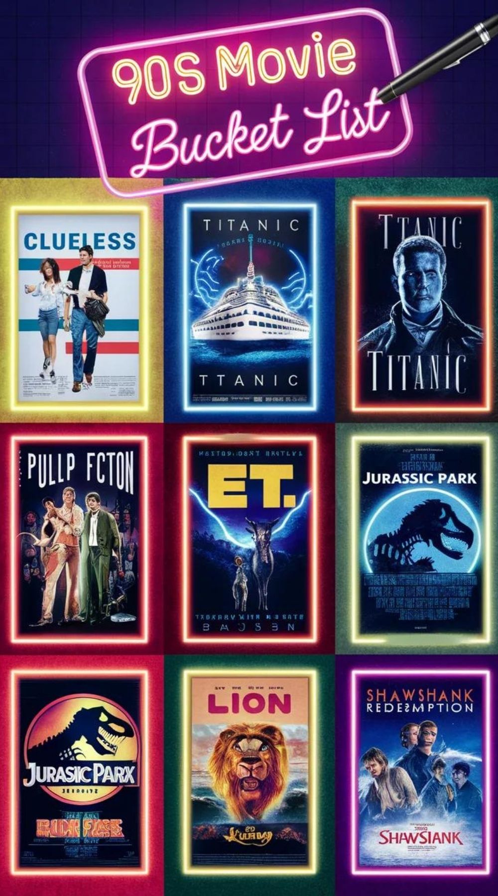 The Ultimate 90s Movie Bucket List