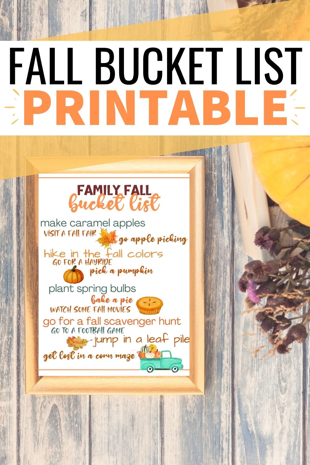 Free Printable Fall Bucket List For Families