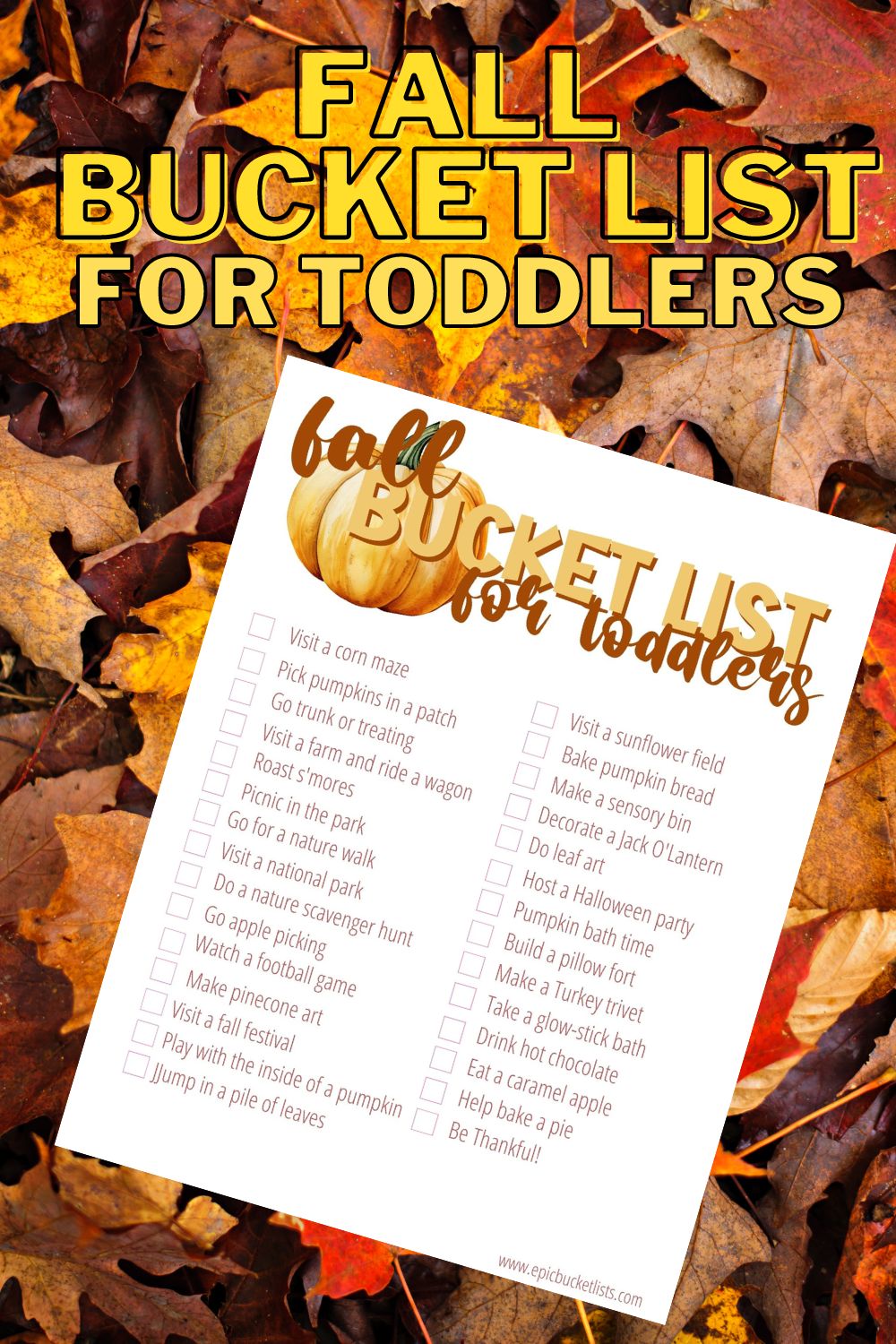 The Ultimate Fall Bucket List For Toddlers 2025